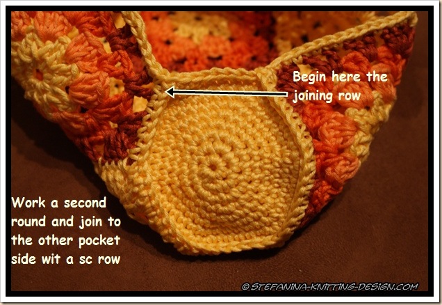 stefanina's dream: Free round little pocket in granny square : tutorial